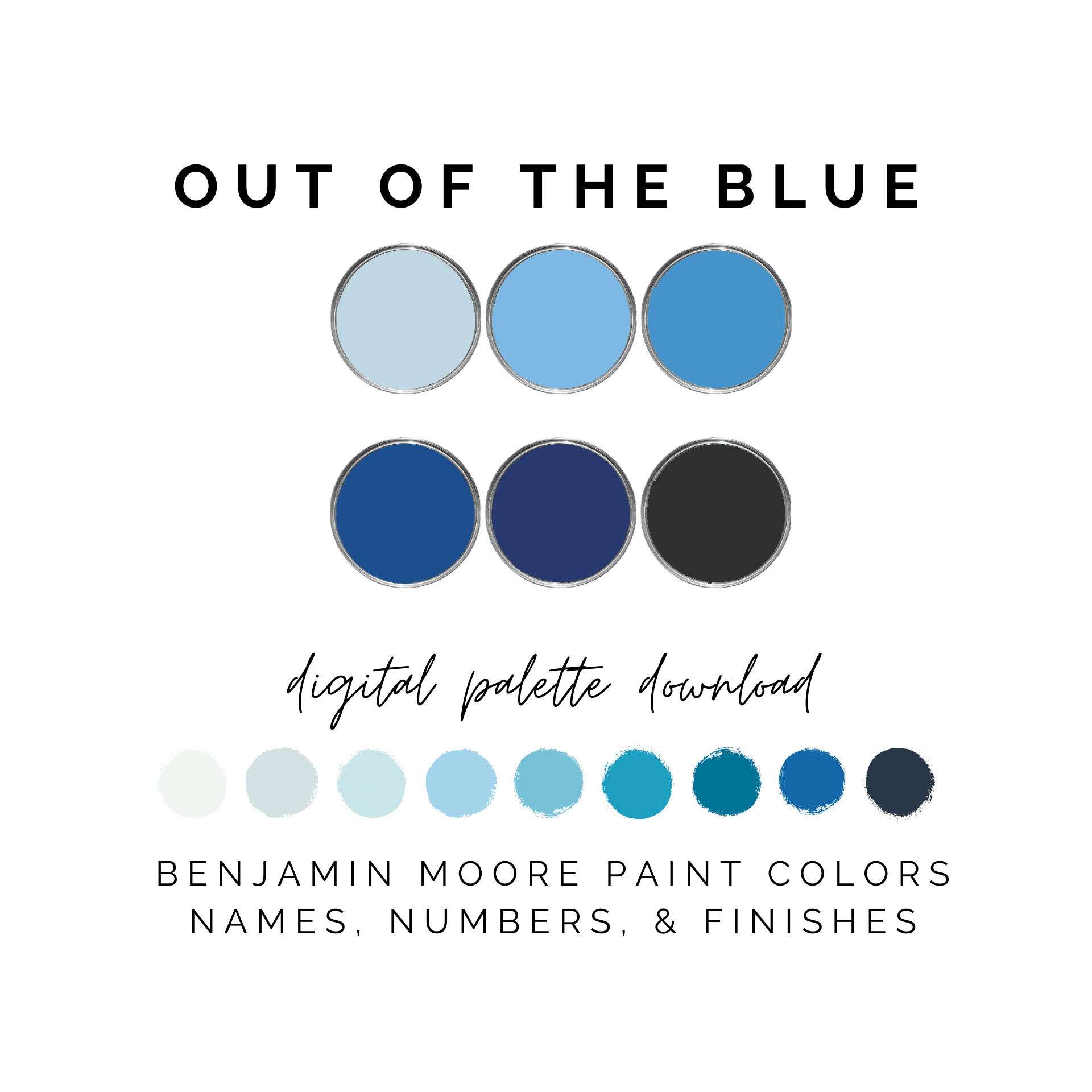 Blue Paint Color Palette